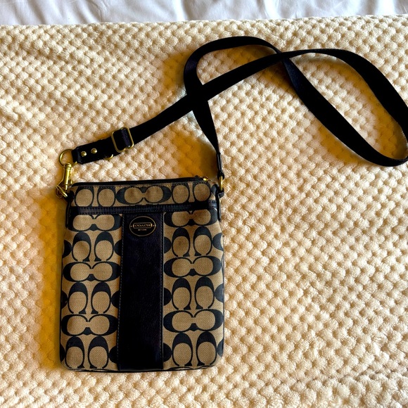 Coach | Bags | Coach Small Crossbody Bag In Signature Logo | Poshmark